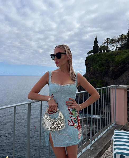 Laura Wills with the Clear Meleni Bag | L'ALINGI London – L'alingi London