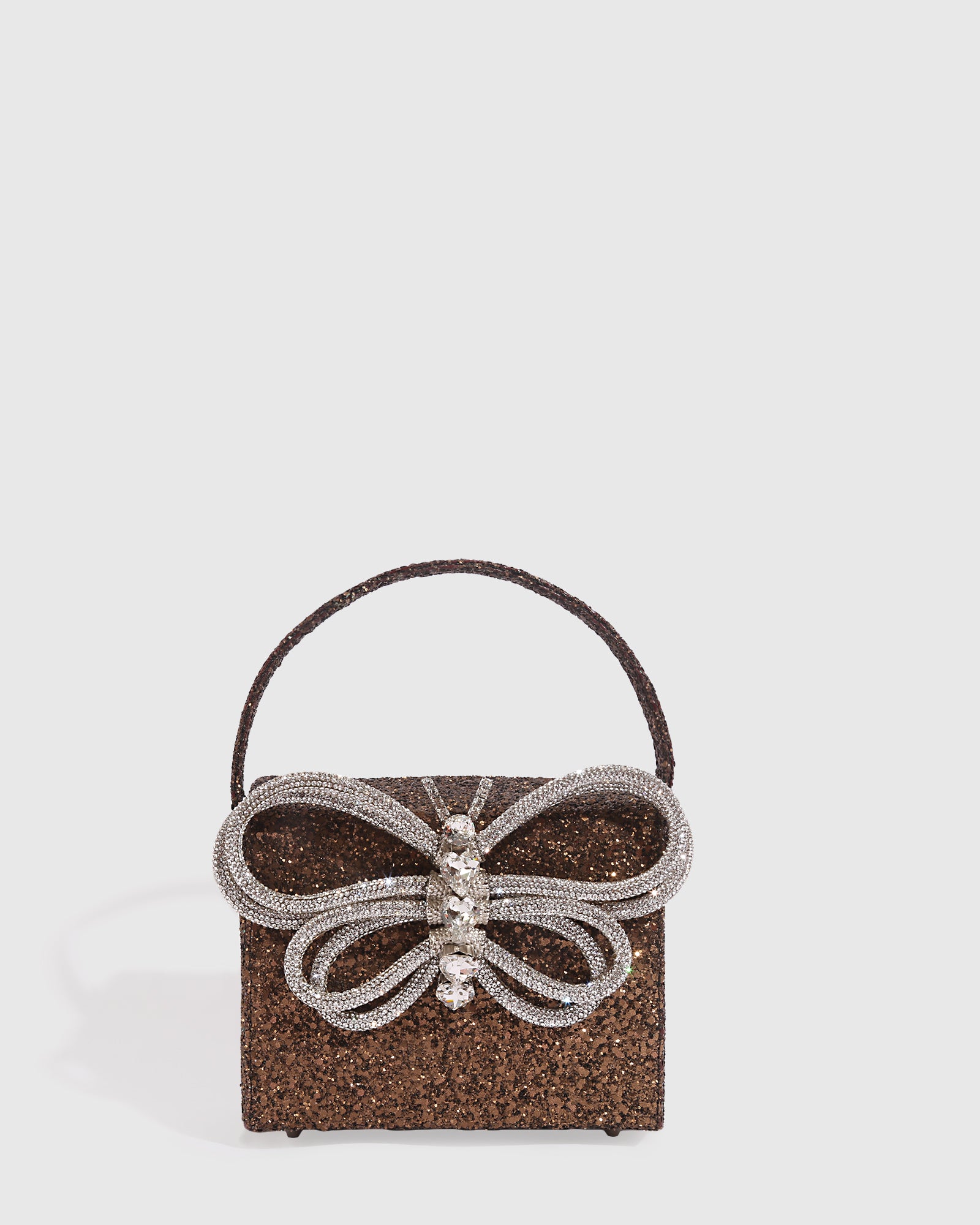 Brown Glitter Ella Luxury Designer Clutch | L'ALINGI